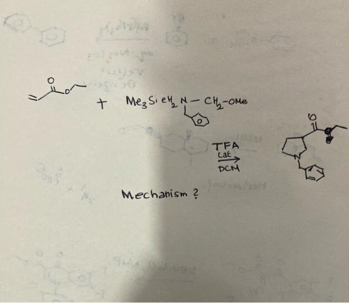 Solved + Me₂ Si eth N-CH-01 TFA Lat DCM > 2 Mechanism ? | Chegg.com