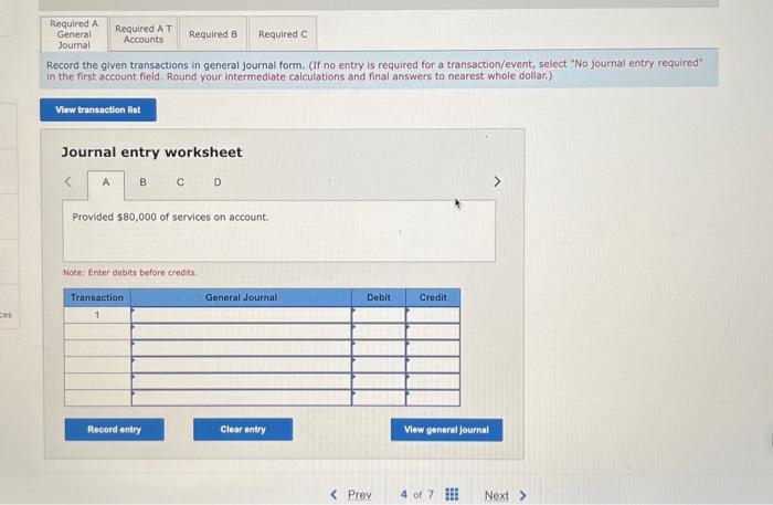 Solved Record the given transactions in general journal | Chegg.com