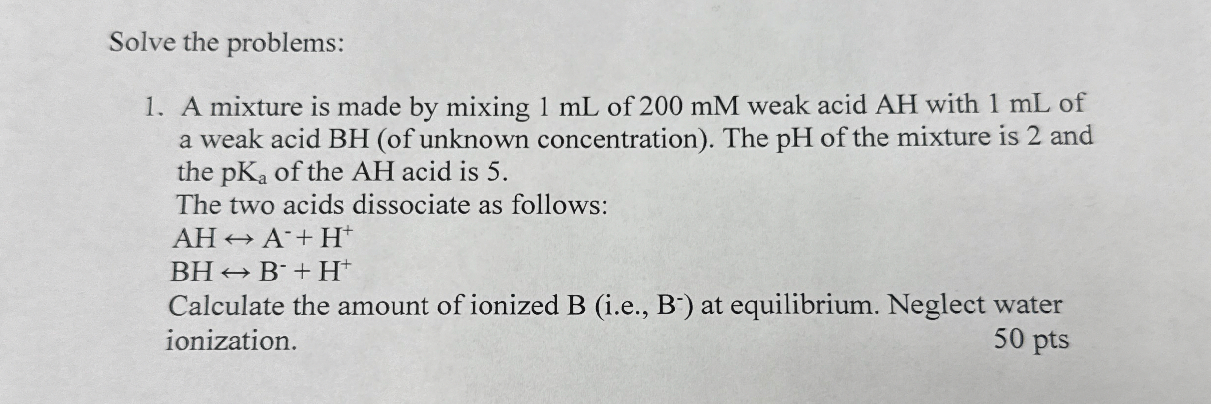 Solved Solve the problems:A mixture is made by mixing 1 ﻿mL | Chegg.com