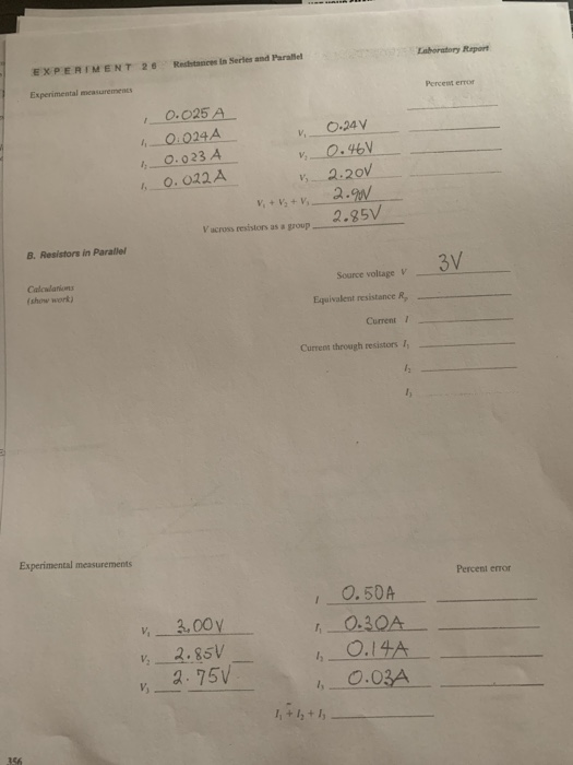 Solved EXP sta Ра ZTI EXPERIMENT 26 Resistances in Series | Chegg.com