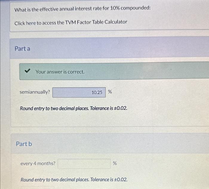 Solved What is the effective annual interest rate for 10% | Chegg.com