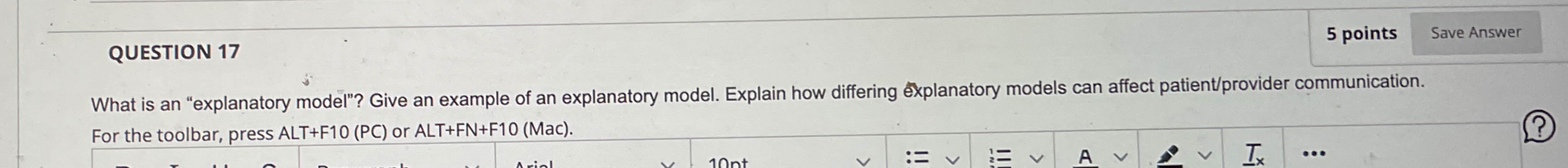 Solved QUESTION 17What is an "explanatory model"? Give an | Chegg.com