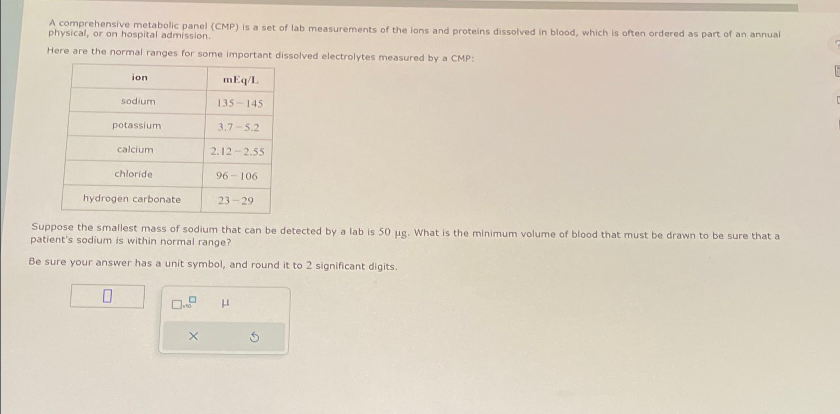 A comprehensive metabolic panel (CMP) ﻿is a set of | Chegg.com