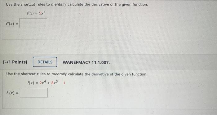 Solved Use the shortcut rules to mentally calculate the | Chegg.com