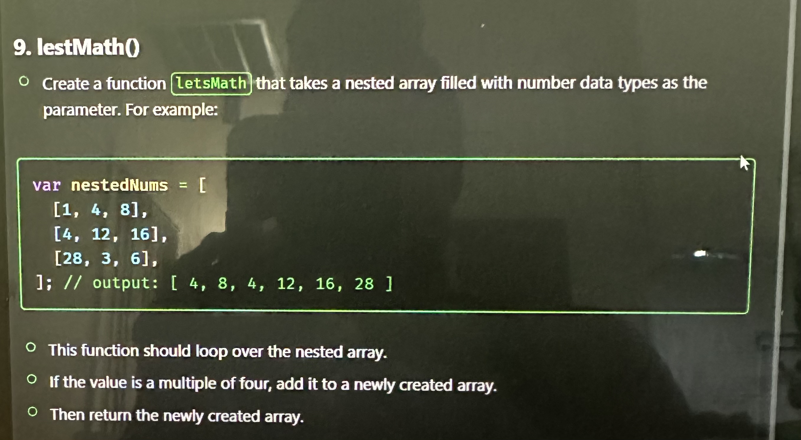 Solved lestMath0Create a function letsMath that takes a | Chegg.com