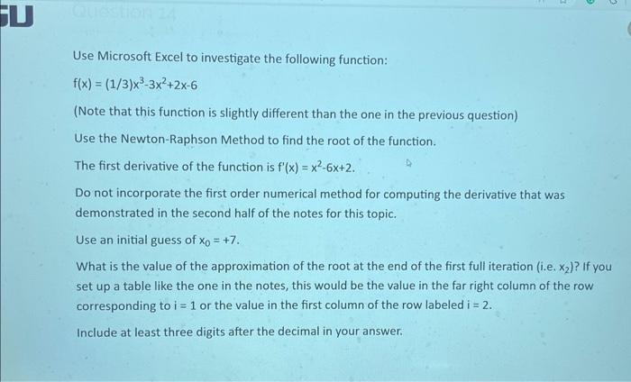 Solved Use Microsoft Excel to investigate the following | Chegg.com