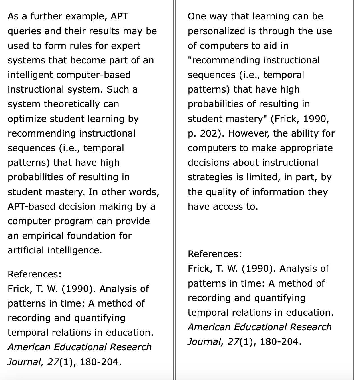 Solved As a further example, APT queries and their results | Chegg.com