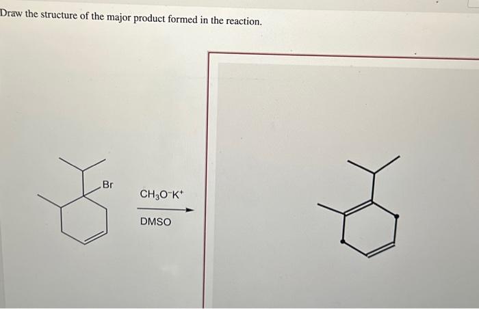 Solved Draw the major E2 reaction product formed when | Chegg.com