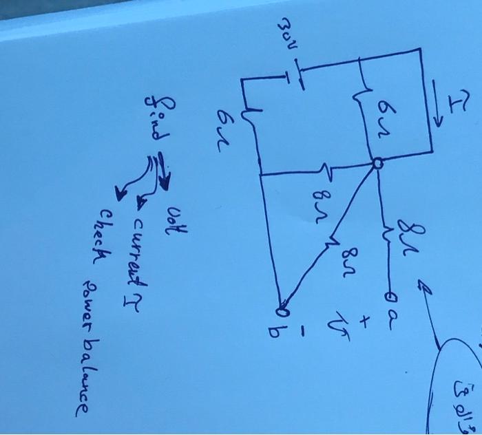 Solved circuits 1check power balance find v find i | Chegg.com