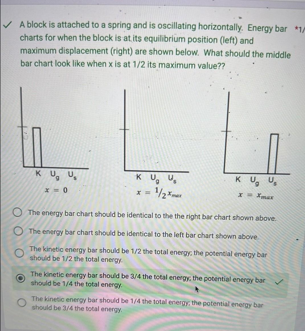 Solved A block is attached to a spring and is oscillating | Chegg.com