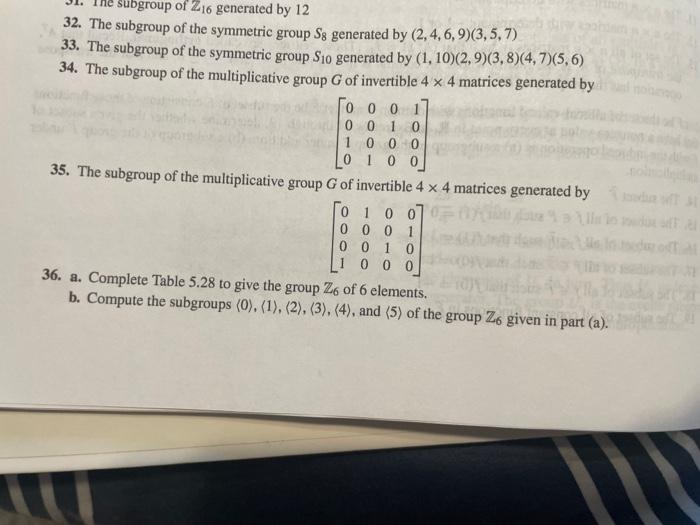 32 The Subgroup Of The Symmetric Group S8 Generated
