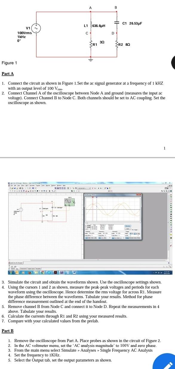 Solved Figu Part A 1. Connect the circuit as shown in | Chegg.com