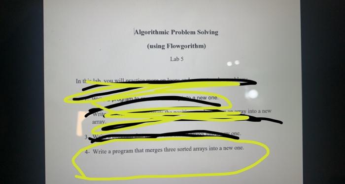 Solved Algorithmic Problem Solving Using Flowgorithm Lab 5