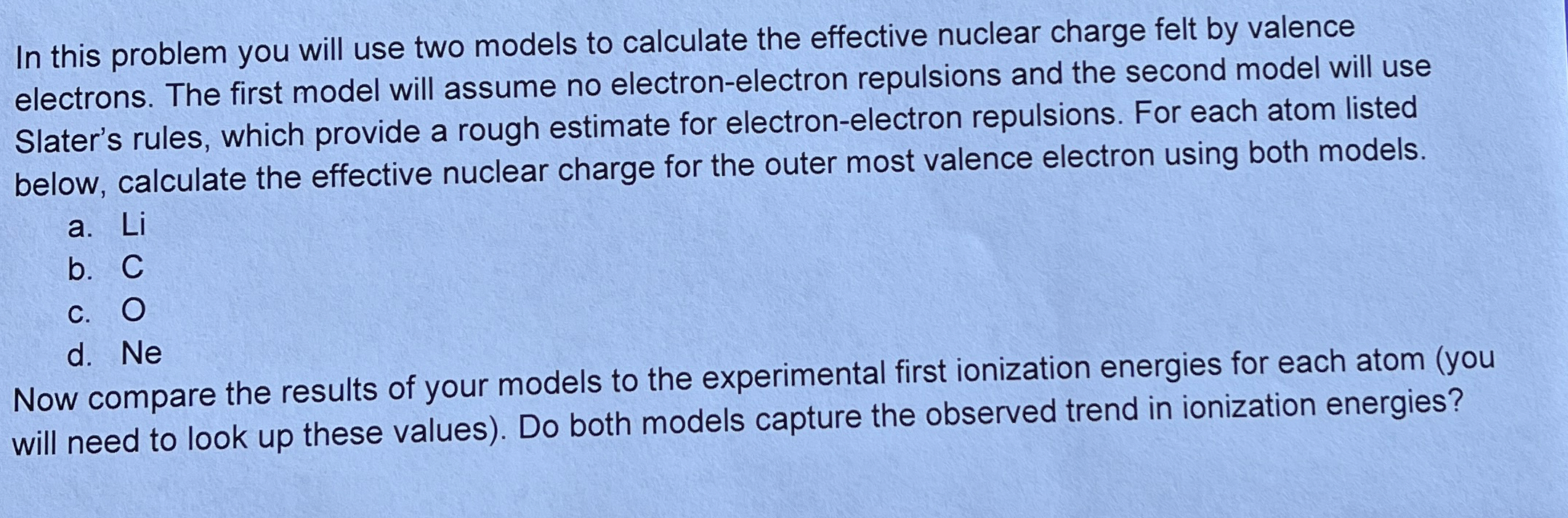 Solved In this problem you will use two models to calculate | Chegg.com
