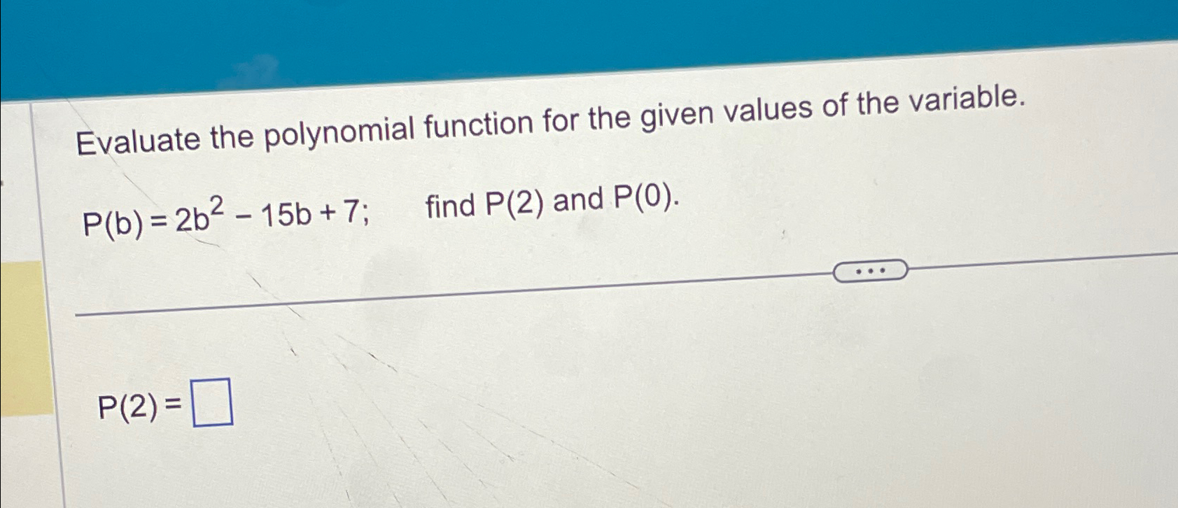 Solved Evaluate the polynomial function for the given values | Chegg.com