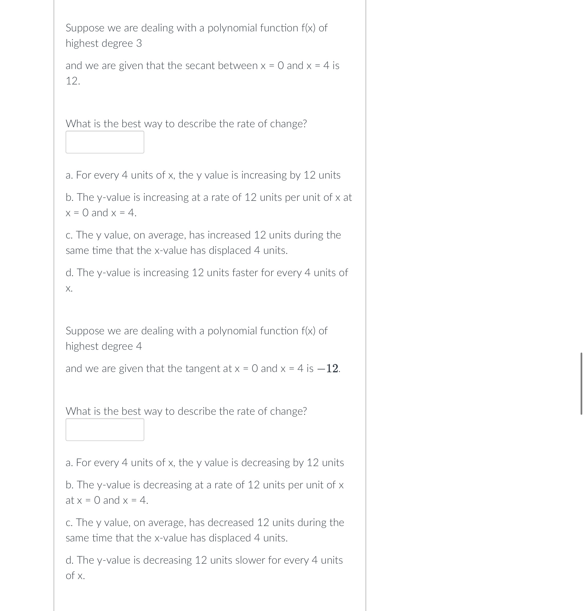 Solved Suppose we are dealing with a polynomial function | Chegg.com