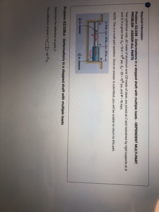 Solved Required Information Problem 02.039 - Deformations in | Chegg.com