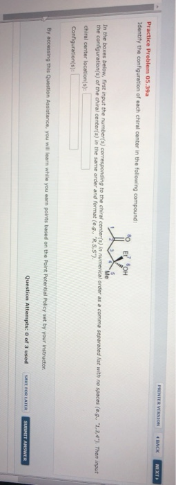 Solved PRINIER VERSION 4 FLACK NEXT Practice Problem 05.39a | Chegg.com