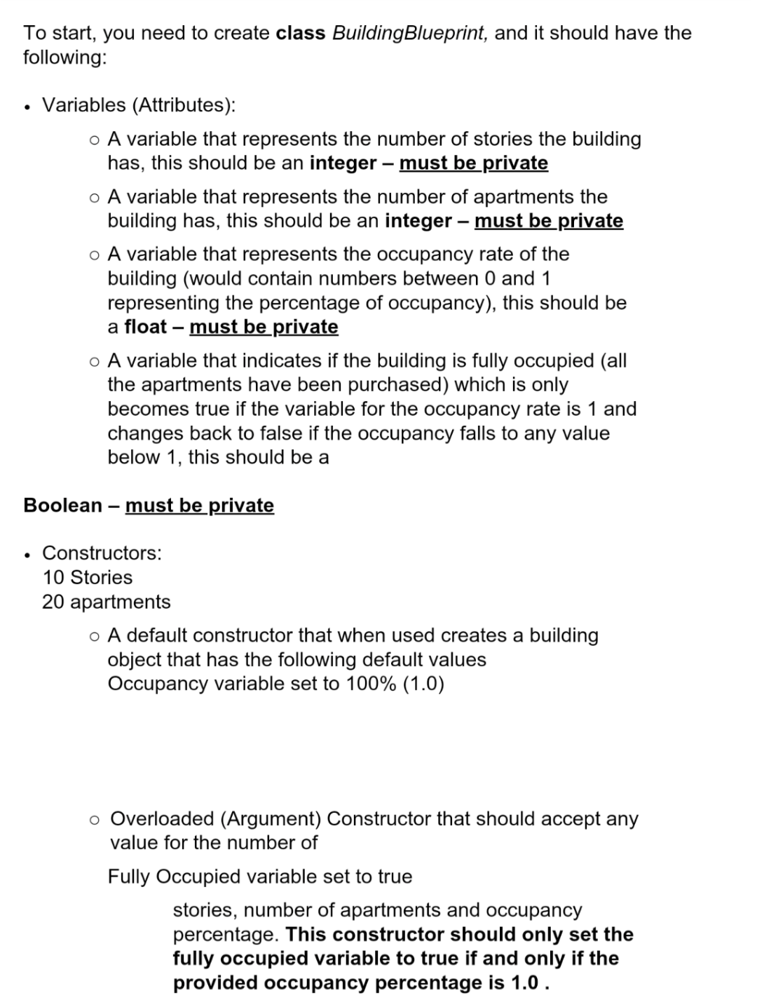 Solved To start, you need to create class Building | Chegg.com