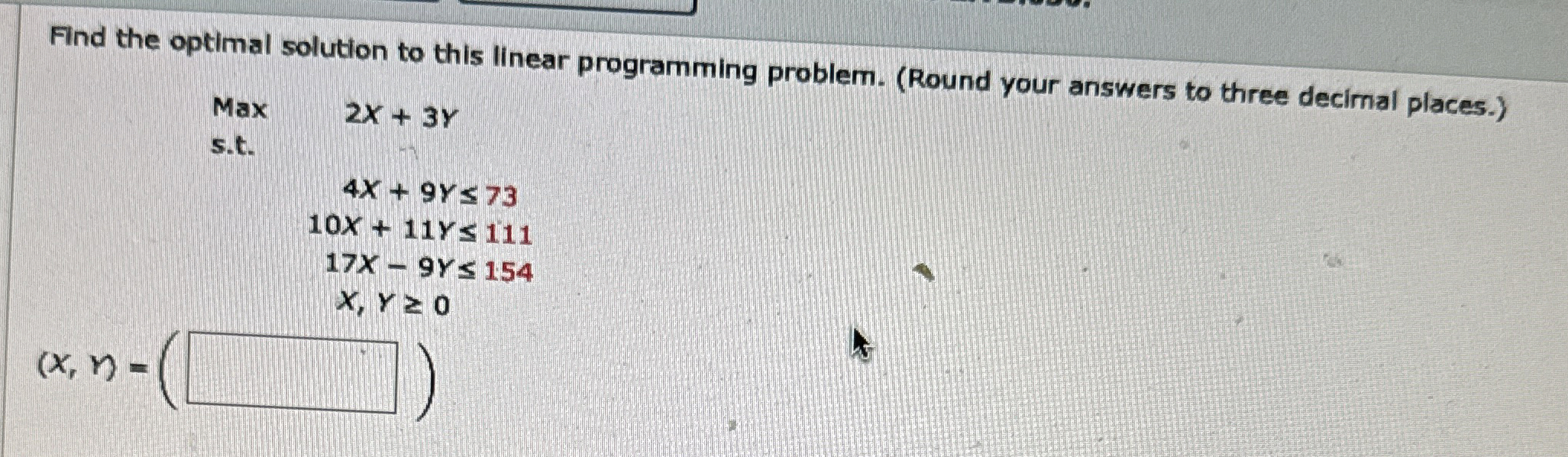 Solved Find the optimal solution to this linear programming | Chegg.com