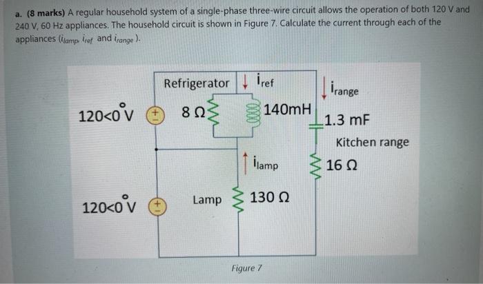 Solved a. (8 marks) A regular household system of a | Chegg.com