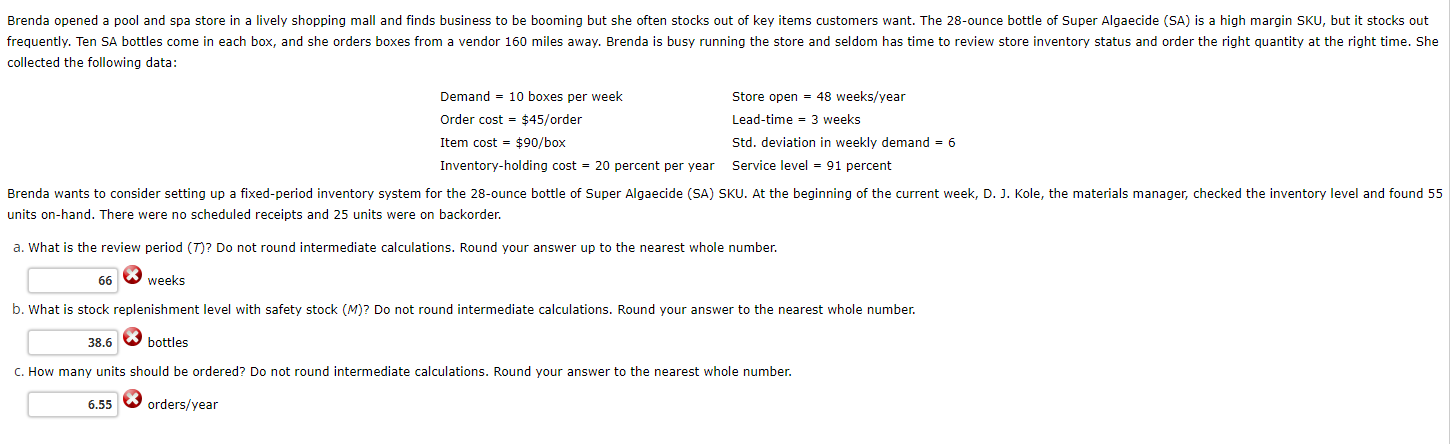 Solved collected the following data:units on-hand. There | Chegg.com