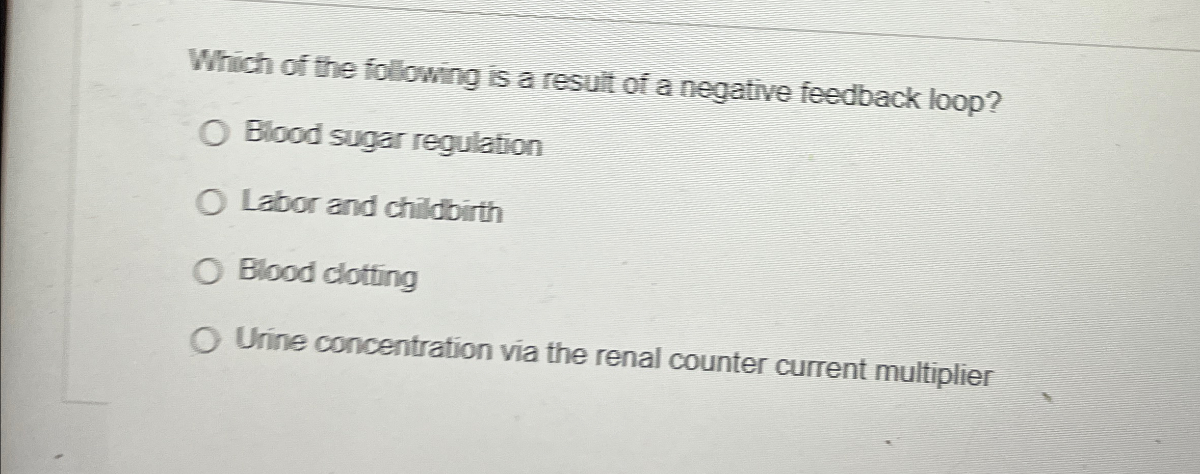 Solved Which of the following is a result of a negative | Chegg.com