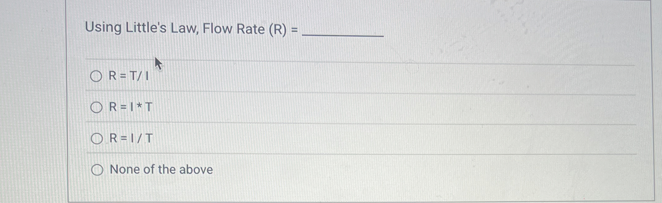 High Quality SOLUTION Using Little's Law, Flow Rate | Chegg.com