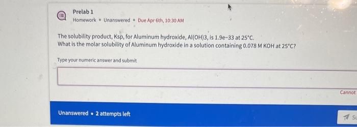Solved Prelab 1 Homework - Unanswered - Due Apr 6th, 10:30 | Chegg.com