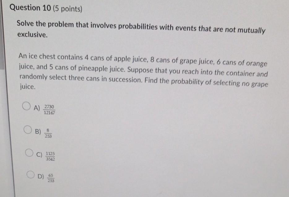 Solved Solve the problem that involves probabilities with | Chegg.com