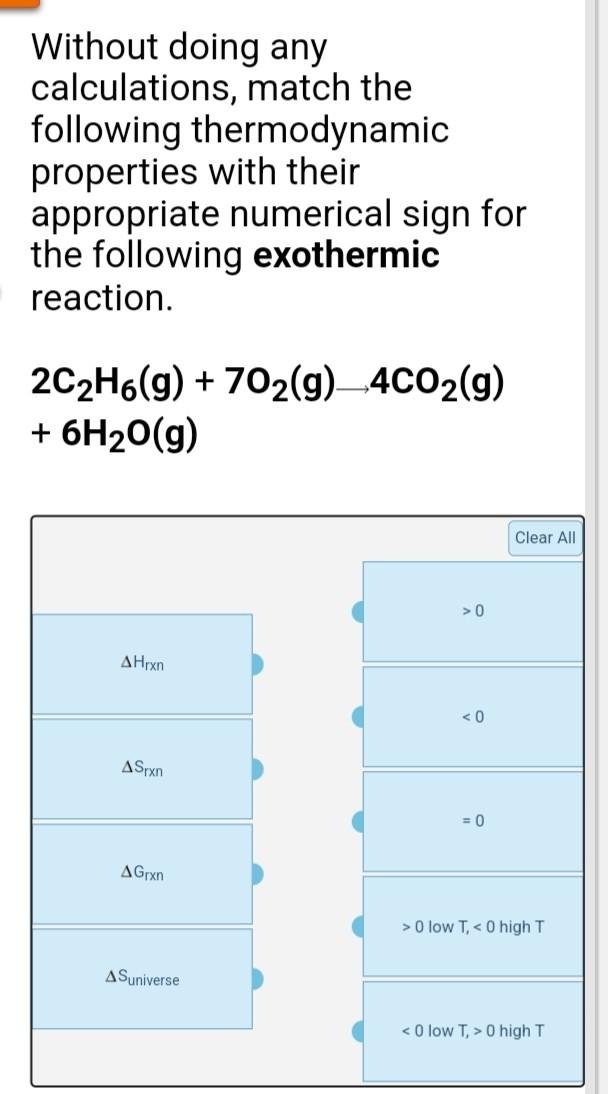 Solved Without doing any calculations, match the following | Chegg.com