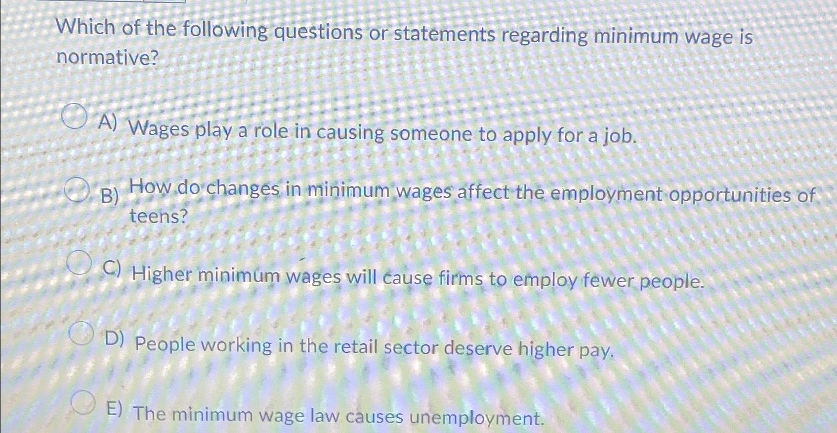 Solved Which of the following questions or statements | Chegg.com