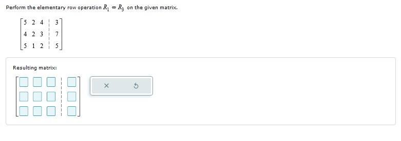 Solved Perform the elementary row operation R1≤>R3 ﻿on the | Chegg.com