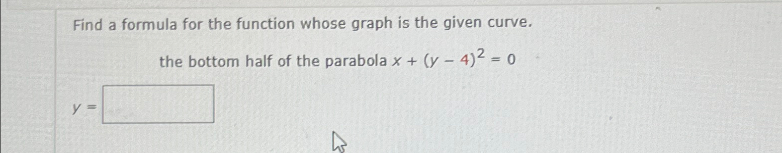 Solved Find a formula for the function whose graph is the | Chegg.com