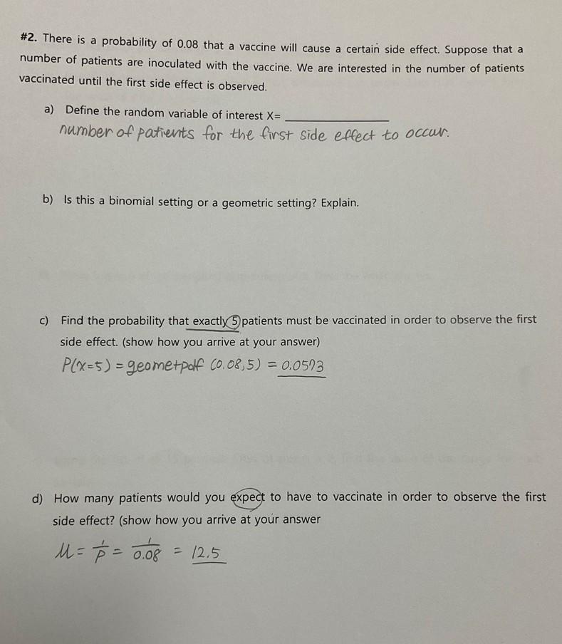 Solved b) Is this a binomial setting or a geometric setting? | Chegg.com