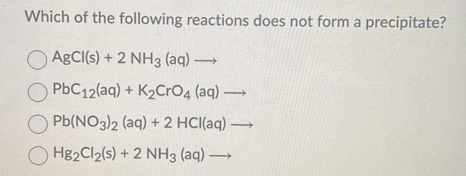 Solved Which of the following reactions does not form a | Chegg.com