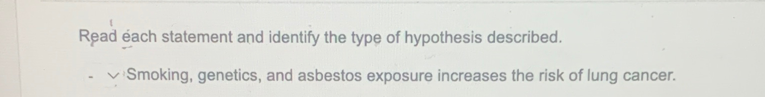 Solved Read each statement and identify the type of | Chegg.com