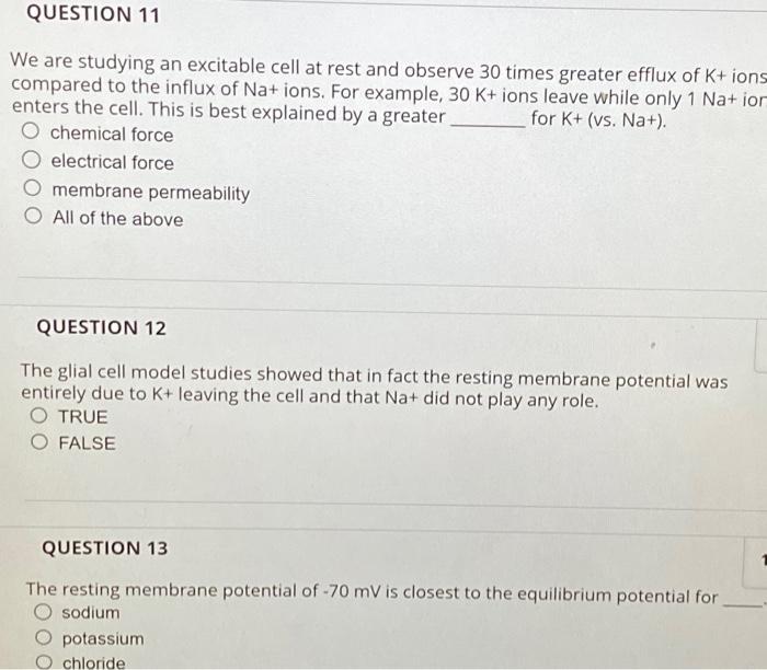 Solved At the resting membrane potential (e.g. −70mV ), the | Chegg.com