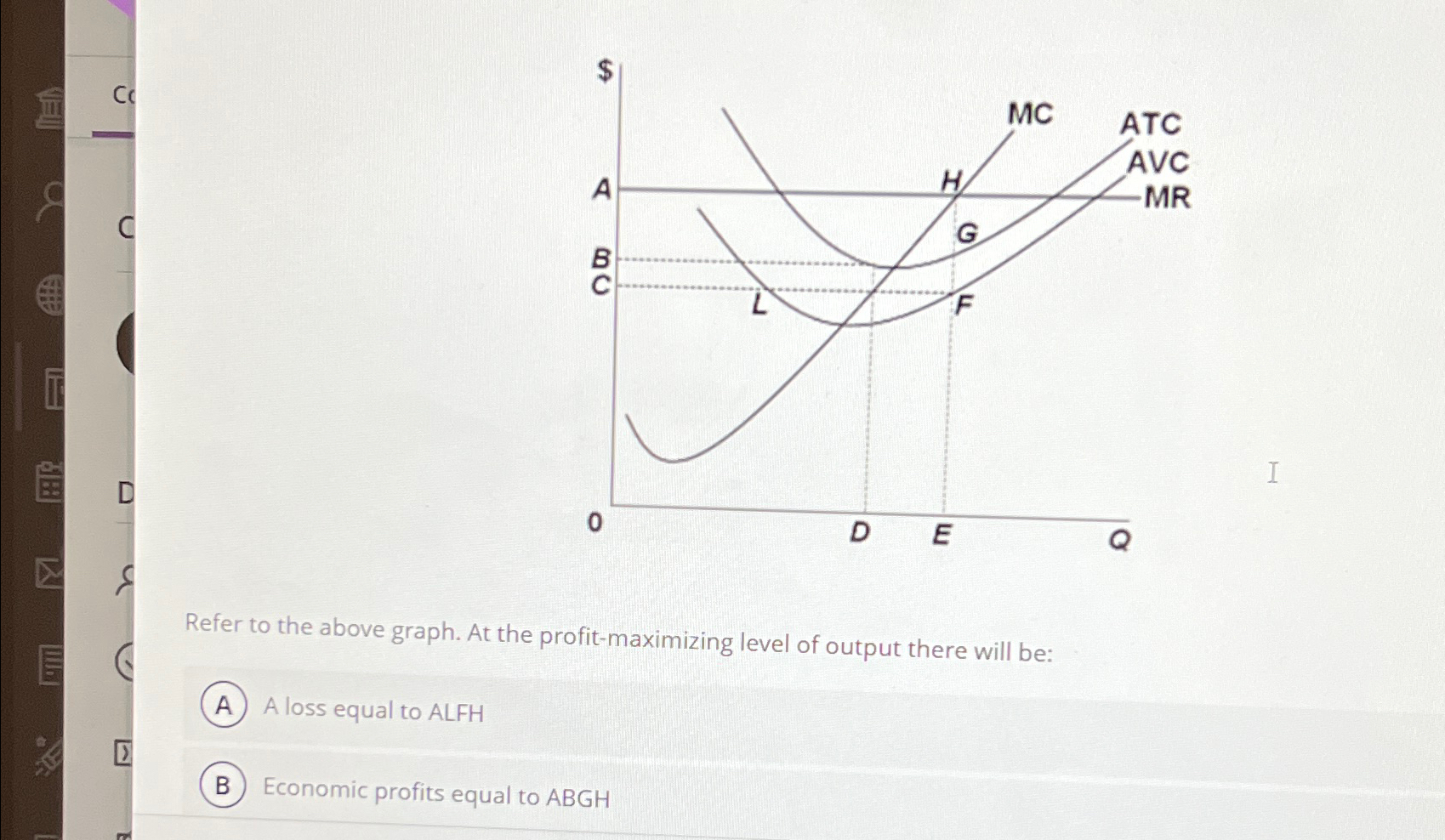 Solved Refer to the above graph. At the profit-maximizing | Chegg.com