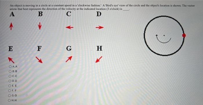 Solved An object is moving in a circle at a constant speed | Chegg.com