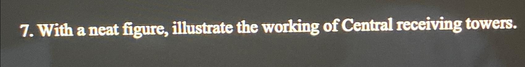 Solved With a neat figure, illustrate the working of Central | Chegg.com