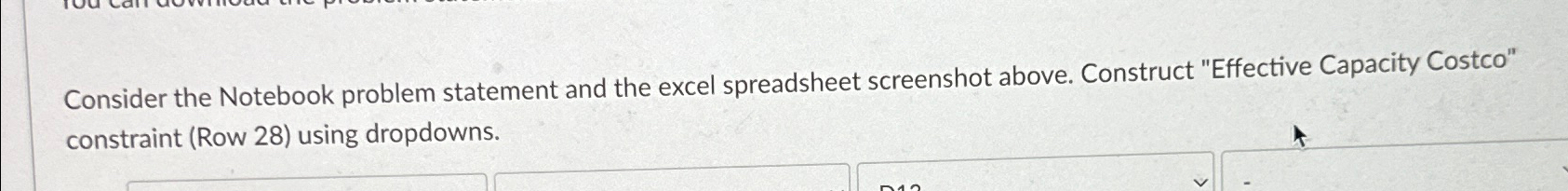 Solved Consider the Notebook problem statement and the excel | Chegg.com