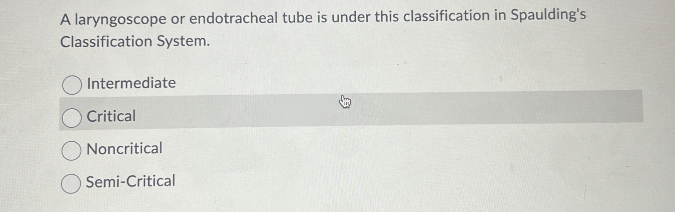 Solved A laryngoscope or endotracheal tube is under this | Chegg.com