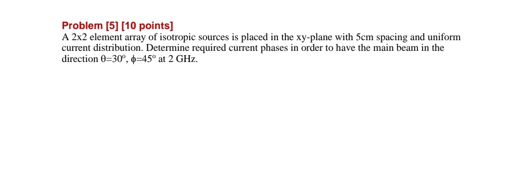 Solved Problem [5] [10 ﻿points]A 2×2 ﻿element array of | Chegg.com