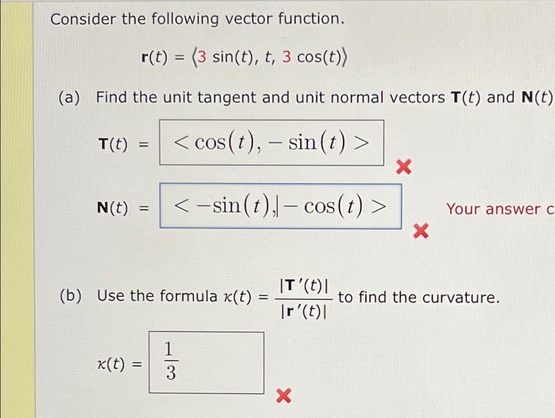 Solved Consider the following vector | Chegg.com