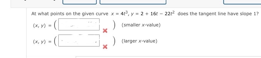 Solved At what points on the given curve x=4t3,y=2+16t-22t2 | Chegg.com