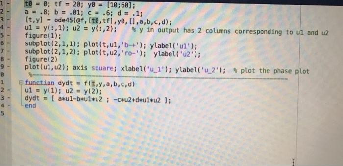 Solved 1. (@ Modify the function ex with 2eqs to solve the | Chegg.com