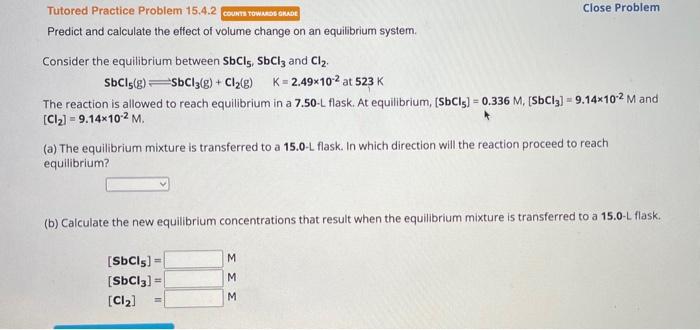 Solved Tutored Practice Problem 15.4.2 Predict and calculate | Chegg.com