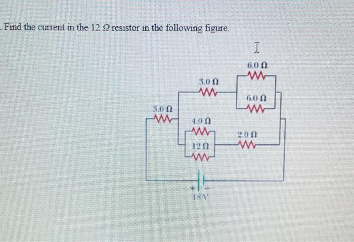 Solved Find the current in the 12Q resistor in the following | Chegg.com