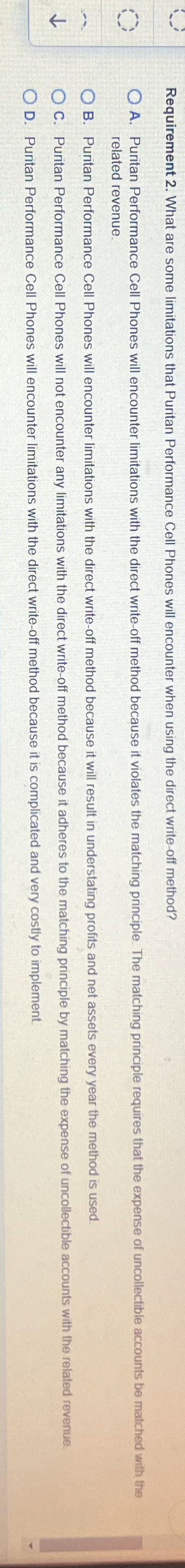 Solved Requirement 2. ﻿What are some limitations that | Chegg.com
